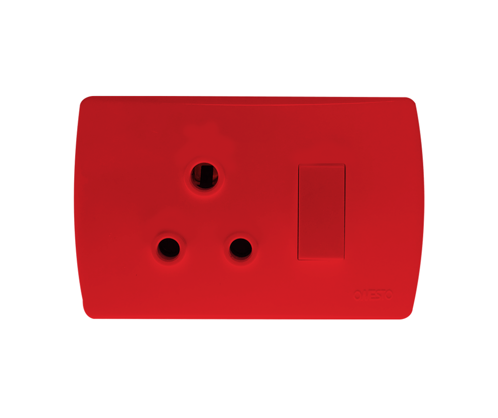 4X2 Single Dedicated Socket Red – Maple Leaf Electrical Supplies