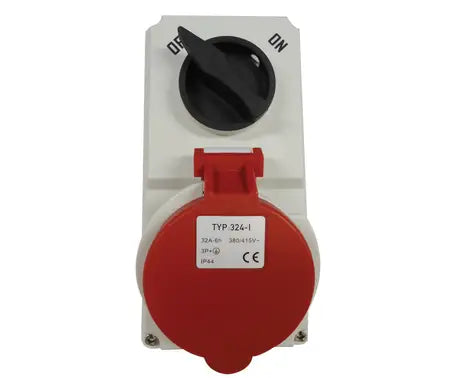 16A & 32A Switched Socket - Interlocked - Surface Mounting - IP44 ...