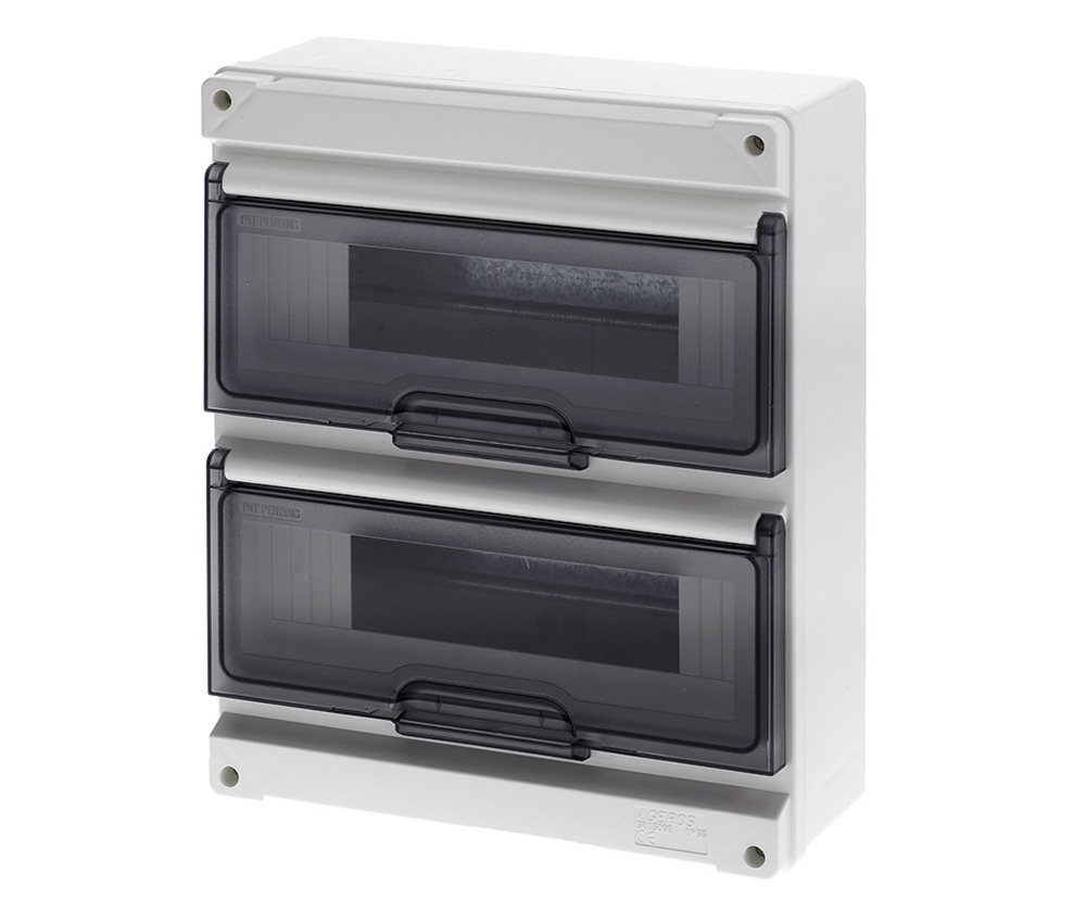 Surface Distribution Board with Smoky Door – Maple Leaf Electrical Supplies