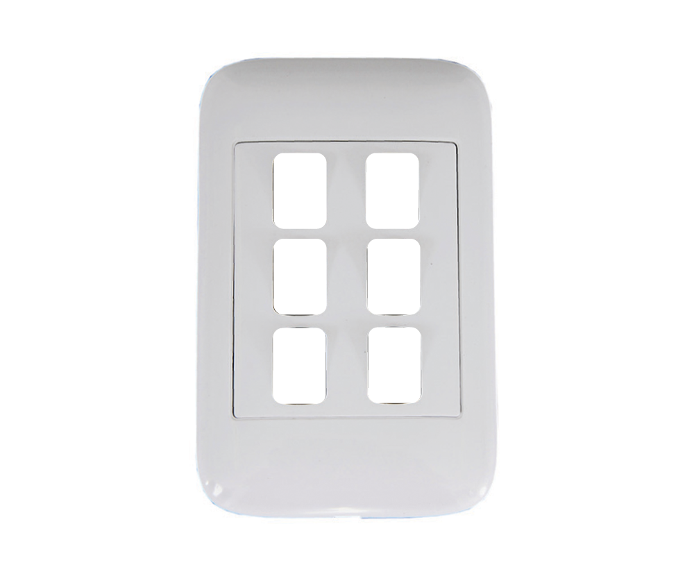 4X2 6 Lever Yoke & Surround – Maple Leaf Electrical Supplies