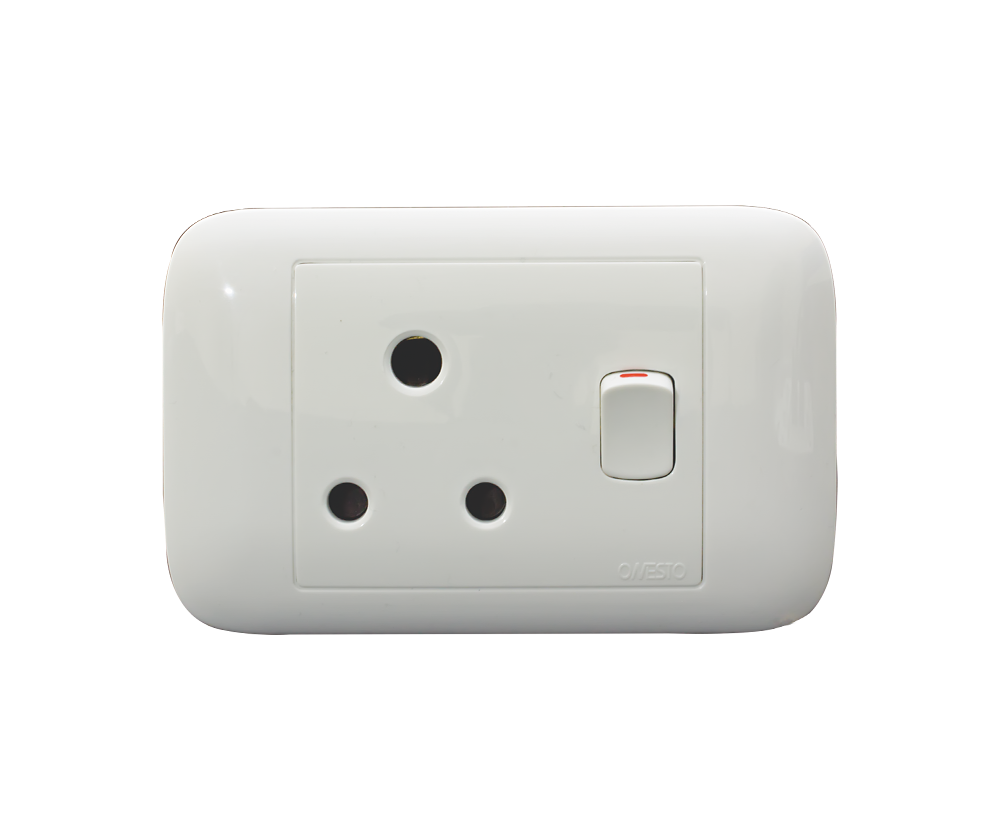 4X2 Single Switched Socket - Horizontal – Maple Leaf Electrical Supplies