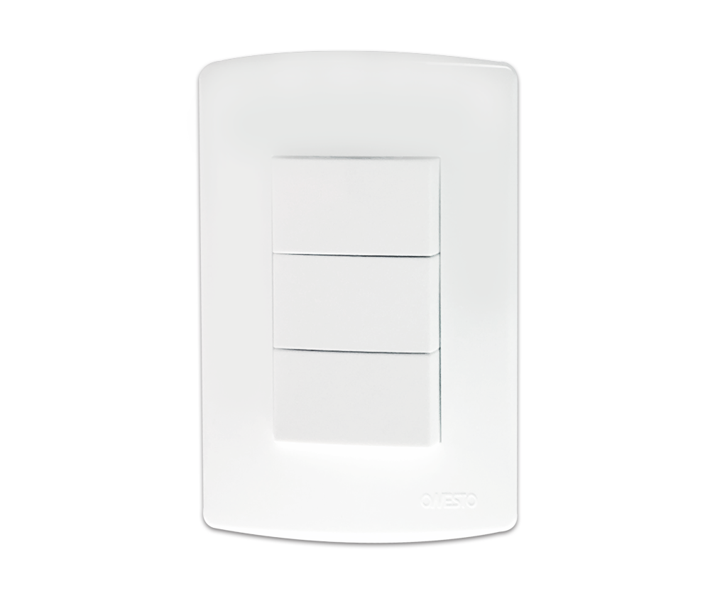 4X2 3 Lever 1 Way Switch White – Maple Leaf Electrical Supplies