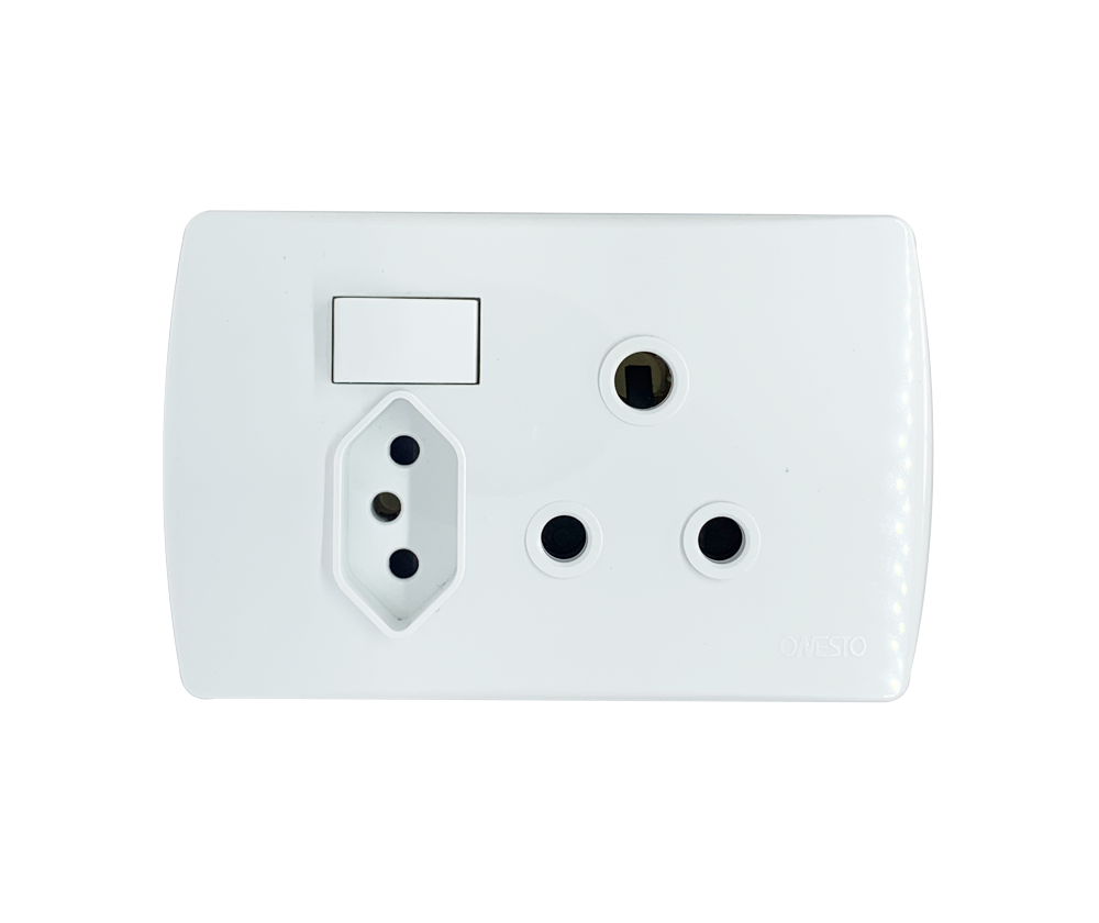 4X2 16A 3Pin Sa Socket + 3Pin Za Plug Socket White – Maple Leaf ...