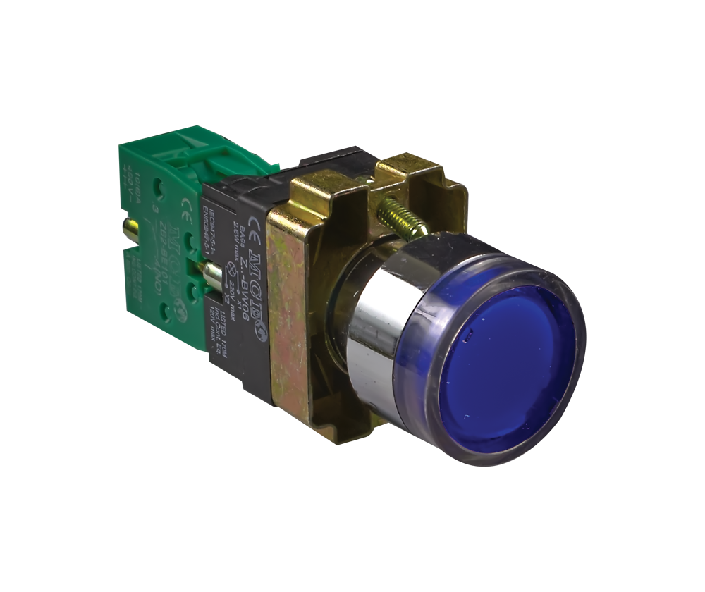 22mm Illuminated Steel Pushbutton – Maple Leaf Electrical Supplies